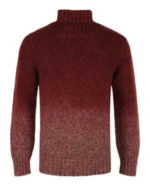 SLOWEAR Zanone Ombre Sweater - Dark Red