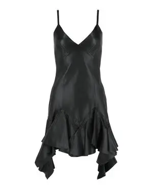 Givenchy Leather Lace Trim Mini Dress