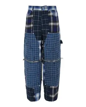 Men's Patchwork Plaid Pants