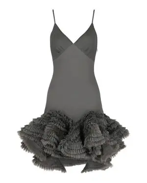 Givenchy Ruffled Mini Dress - Grey