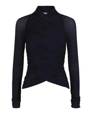 FERRAGAMO Long Sleeve Ruched Top