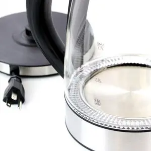 BETTER CHEF 1.7 L Cordless Electric Glass And Stainless Steel Tea Kettle