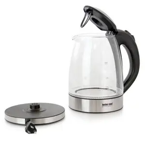 BETTER CHEF 1.7 L Cordless Electric Glass And Stainless Steel Tea Kettle