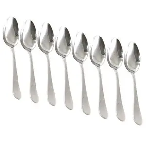 MARTHA STEWART 8 Piece Stainless Steel Teaspoon Set - Silver