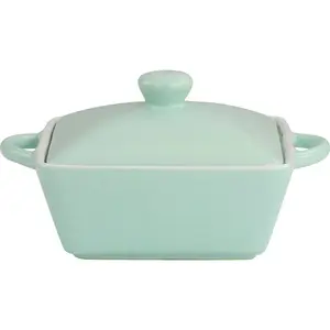 MARTHA STEWART Mini Stoneware Casserole With Lid - Mint