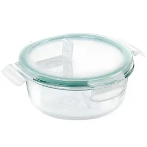 MARTHA STEWART 6 Piece Round Glass Storage Containers With Leak Proof Lids