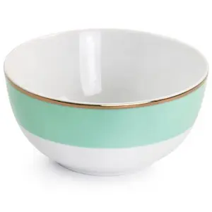 MARTHA STEWART Gold Rimmed 12 Piece Fine Ceramic Dinnerware Set