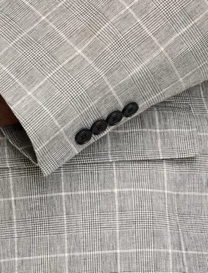OAK HILL BY DXL Big & Tall Plaid Linen-blend Suit Jacket