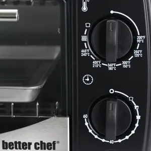 BETTER CHEF 9 Liter Stainless Steel Toaster Oven And Broiler