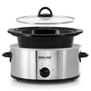BETTER CHEF 3 Quart Slow Cooker With Removable Stoneware Crock
