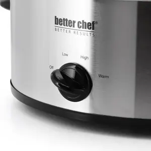 BETTER CHEF 3 Quart Slow Cooker With Removable Stoneware Crock
