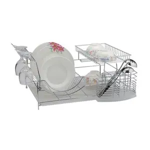 BETTER CHEF 22-inch 2 Tiered Dish Rack With Utensil Caddy