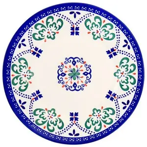 LAURIE GATES California Designs Tierra Star 12 Piece Hand Painted Dinnerware Set