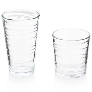 GIBSON HOME 16 Piece Swirl Assorted Glassware Set