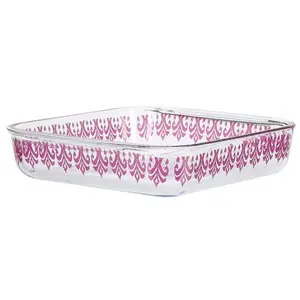 SPICE BY TIA MOWRY 1.8 Quart Spicy Cloves Glass Square Baker