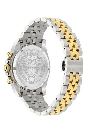 Versace Greca Chronograph Two-tone Bracelet Watch - Two Tone Silver