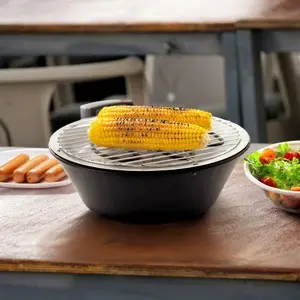 BETTER CHEF Indoor Outdoor 14 In Tabletop Electric Barbecue Grill