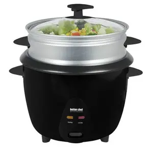 BETTER CHEF 5 Cup Rice Cooker With Food Steamer Attachment