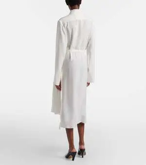 MAISON MARGIELA Draped Midi Dress - White