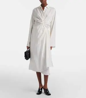 MAISON MARGIELA Draped Midi Dress - White