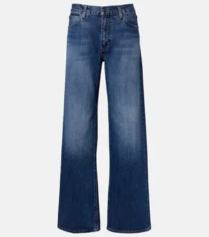 FRAME The Off Duty Stroll Wide-leg Jeans - Blue