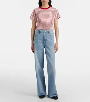 FRAME The Collegiate Wide-leg Jeans - Blue