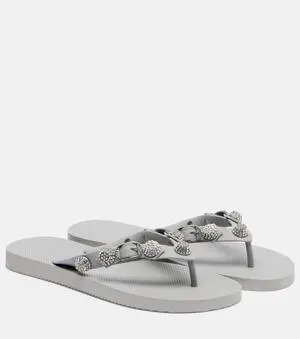 Balenciaga Cagole Embellished Thong Sandals