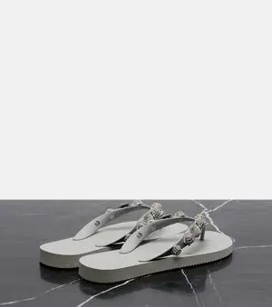 Balenciaga Cagole Embellished Thong Sandals