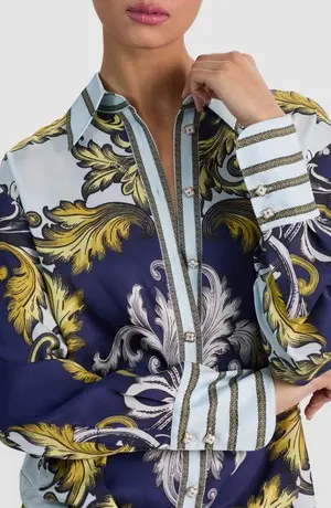 Alice + Olivia Lane Long Sleeve Woven Shirt