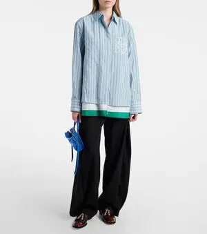 Loewe Anagram Cotton-blend Poplin Shirt