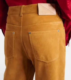 Loewe Straight Leg Suede Trousers