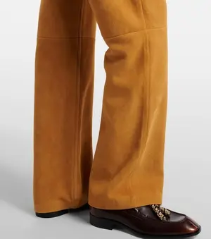 Loewe Straight Leg Suede Trousers