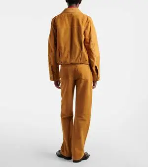 Loewe Straight Leg Suede Trousers