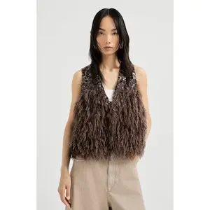 Brunello Cucinelli Dégradé Fil Coupé Vest - Bark
