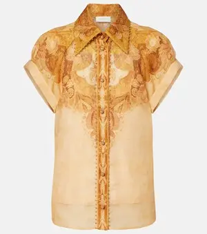 Zimmermann Como Paisley Linen And Silk Shirt
