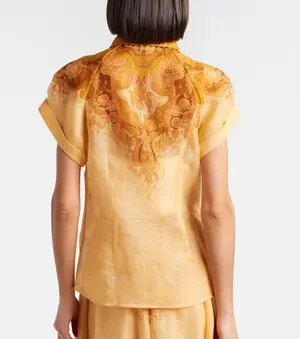 Zimmermann Como Paisley Linen And Silk Shirt