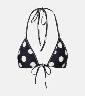 MONTCE Emma Polka-Dot Bikini Top Black