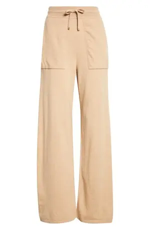 Eleventy Cashmere Wide-leg Sweater Pants - 04 Camel