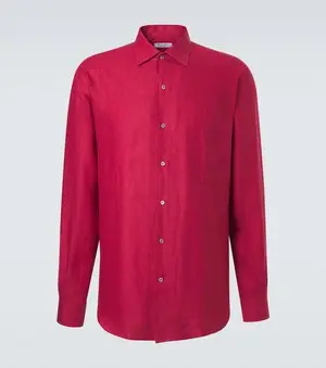 Loro Piana André Linen Shirt - Red