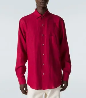Loro Piana André Linen Shirt - Red