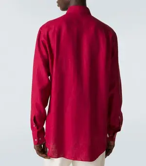 Loro Piana André Linen Shirt - Red
