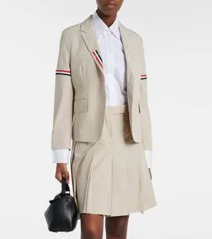 Thom Browne 4-bar Cotton Jacket - Beige