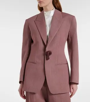 Bottega Veneta Wool And Linen-blend Blazer
