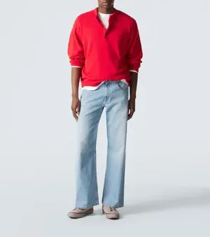 A.PRESSE Ribbed Silk Buttoned Sweater