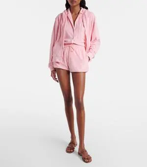 Hunza G Cotton Terry Resort Shirt - Pink