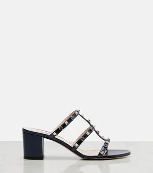 Valentino Garavani Rockstud Leather Sandals - Blue