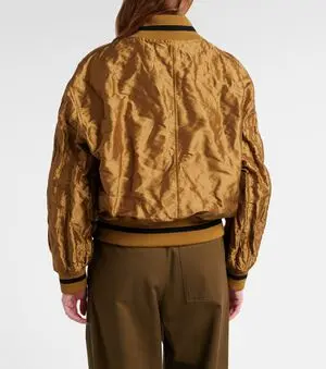 Loewe Taffeta Bomber Jacket - Brown