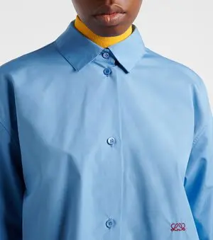 Loewe Anagram Embroidered Cotton Shirt