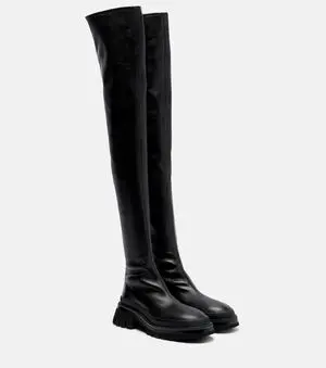 Khaite Fallon Over-the-knee Leather Boots - Black