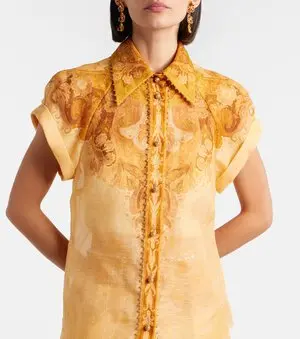 Zimmermann Como Paisley Linen And Silk Shirt